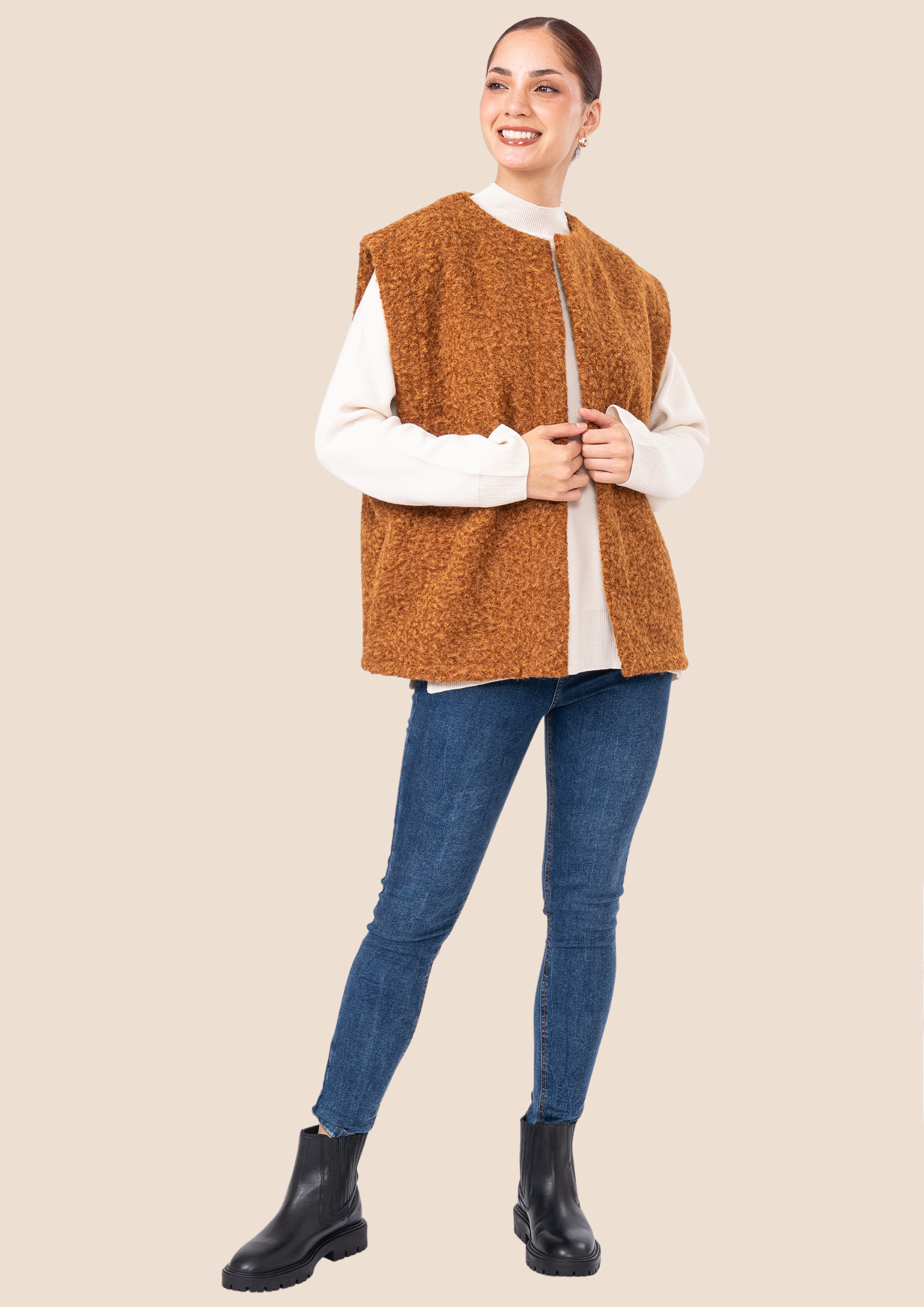 CHALECO FLORENCIA - CAMEL – ISA BEKA