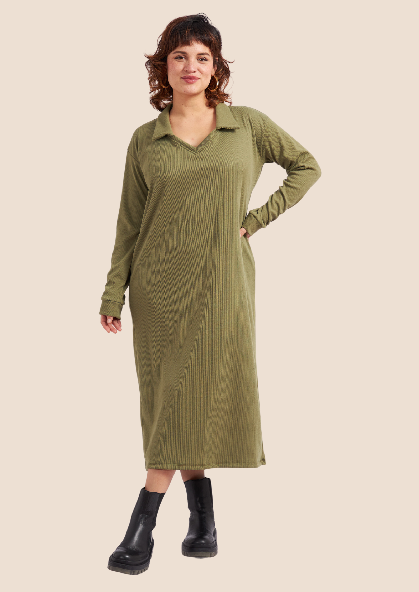 MAXIVESTIDO SARA - VERDE RIB – ISA BEKA